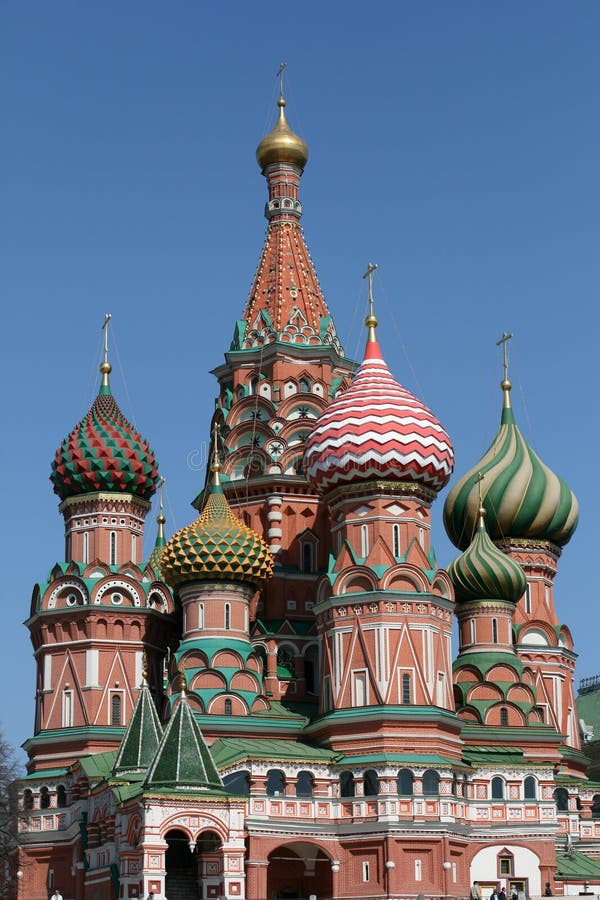 Saint Basil Cathedral at Red Square in Moscow Stock Image - Image of ...