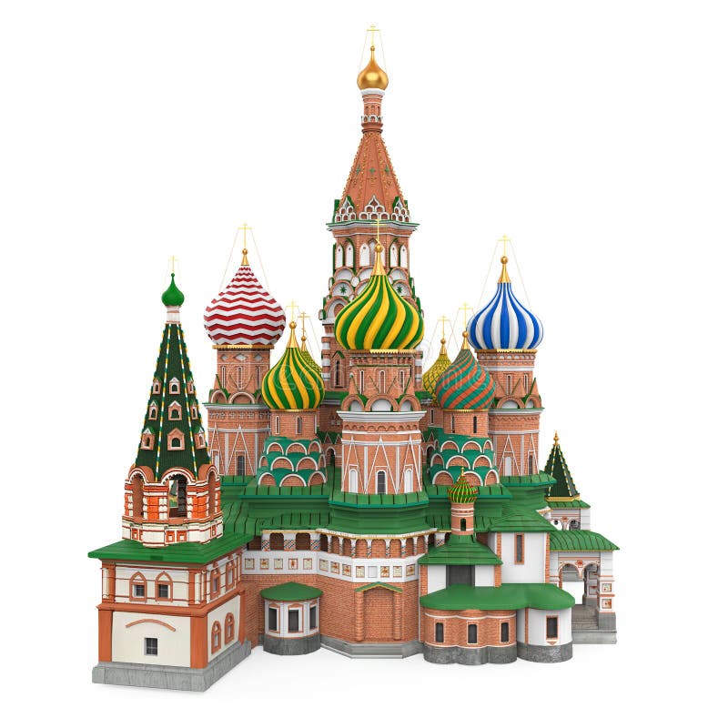 Saint Basil S Cathedral Isolated Stock Illustration - Illustration of ...