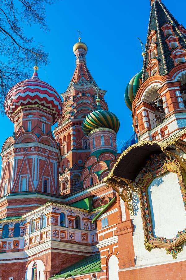 Saint Basil`s Cathedral in the Red Square, Moscow, Russia Stock Image ...