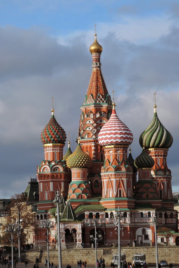 Saint Basils Cathedral, GUM, Red Square in Moscow. Editorial ...