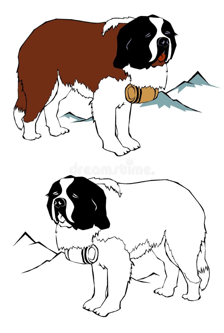 Cartoon Saint Bernard Stock Illustrations – 796 Cartoon Saint Bernard ...