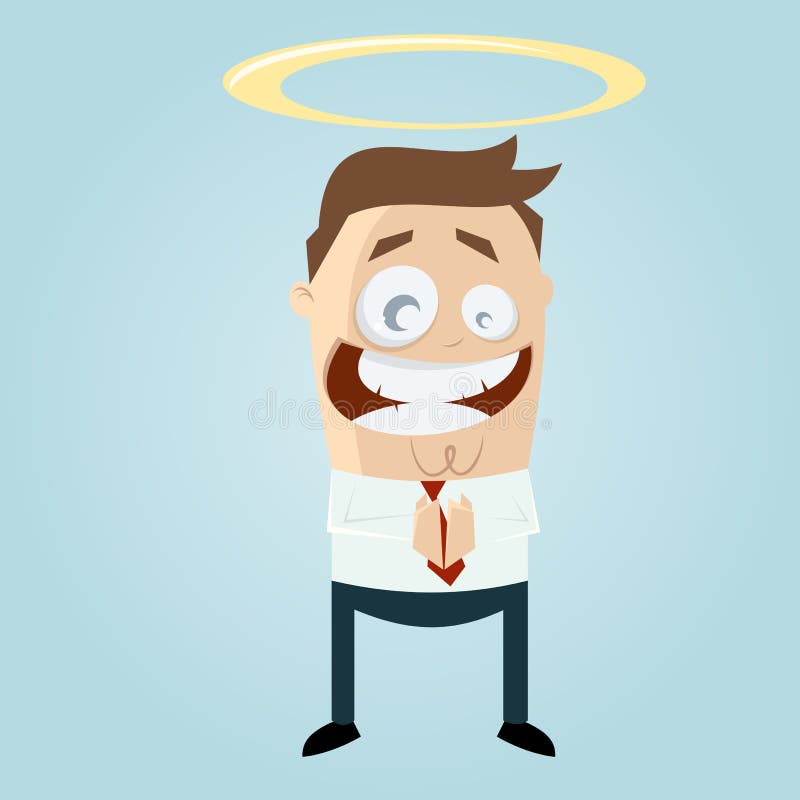 Saint cartoon man stock vector. Illustration of gloriole - 32005063