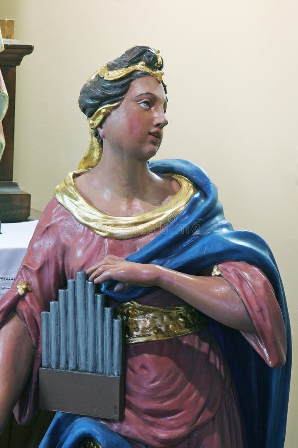 Saint Cecilia, Statue in the Church of the Immaculate Conception in ...