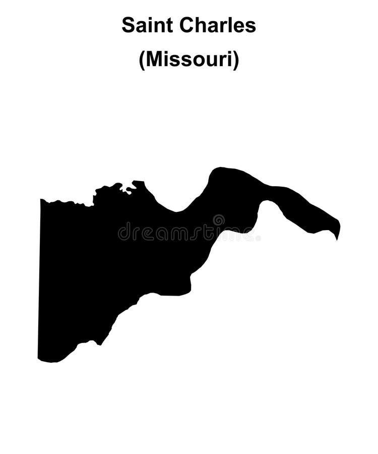 Saint Charles outline map stock vector. Illustration of isolated ...