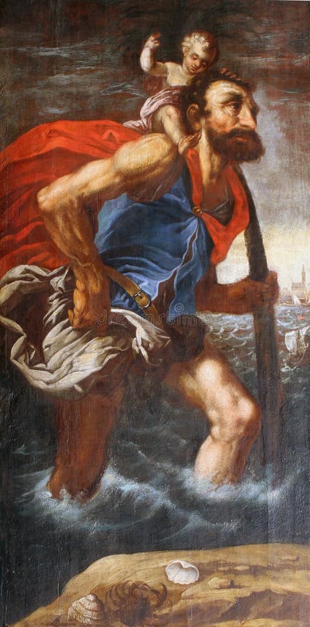Saint Christopher stock image. Image of church, christopher - 90220661