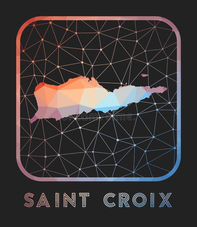 Saint Croix map. stock vector. Illustration of landmark - 111019575
