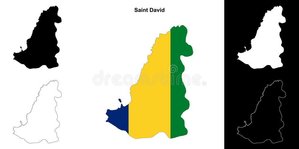 Saint David outline map stock vector. Illustration of design - 356725211