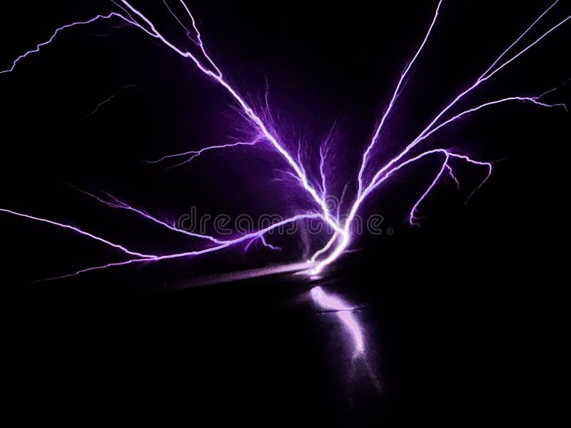 Saint Elmo`s Fire.Lightning Strike on Airplane Cockpit Window during ...