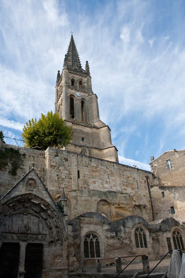 Saint emilion church stock image. Image of architecture - 20838053