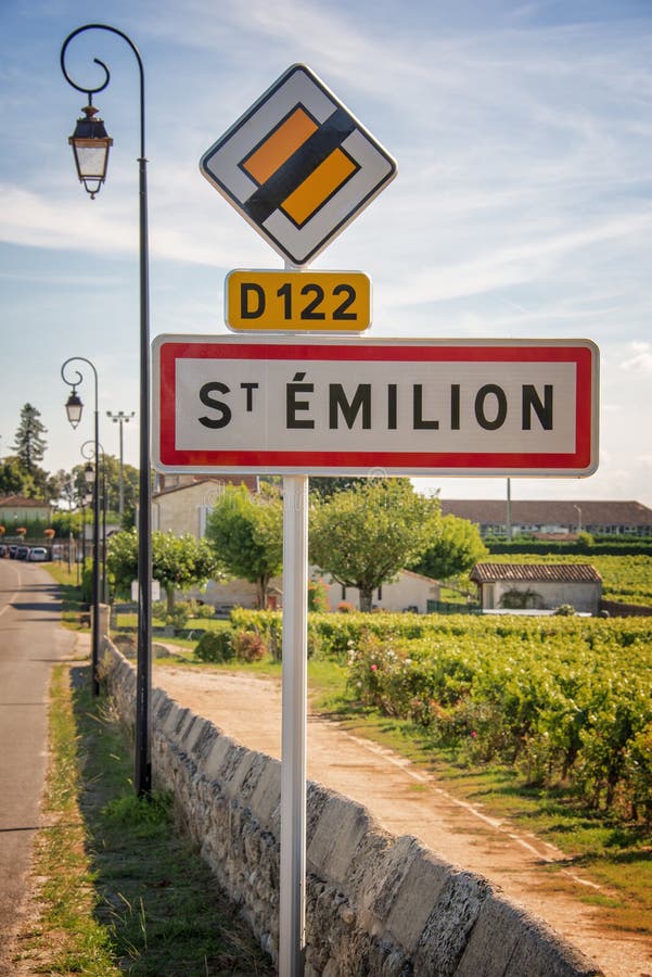 Saint Emilion Roadsign, Bordeaux Stock Photo - Image of saint, city ...