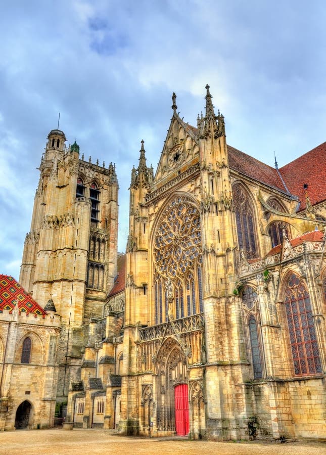 Saint Etienne Cathedral in Sens - France Stock Photo - Image of ancient ...
