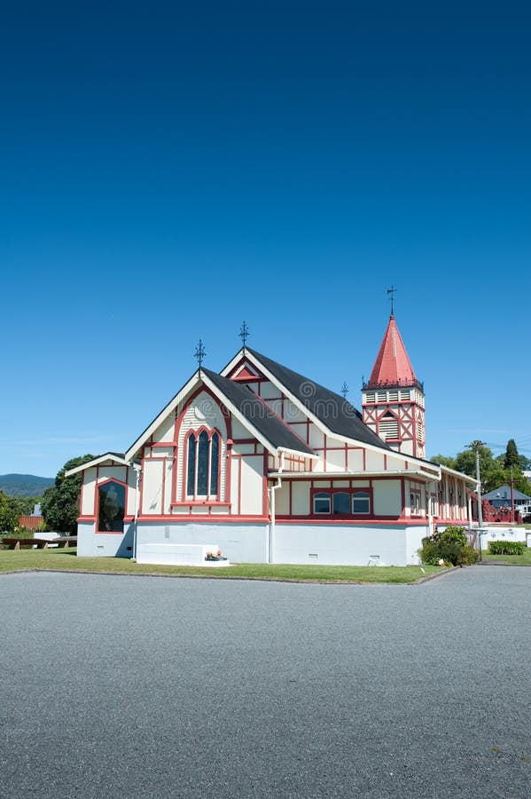 Saint Faiths Church, Rotorua Stock Photo - Image of pristine, lake ...