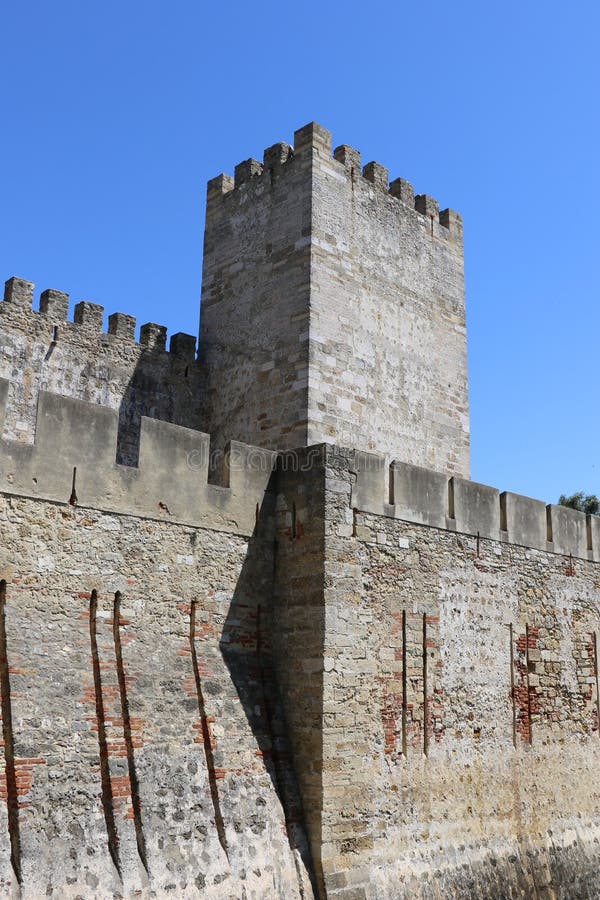 Saint George Castle stock image. Image of architecture - 54606331