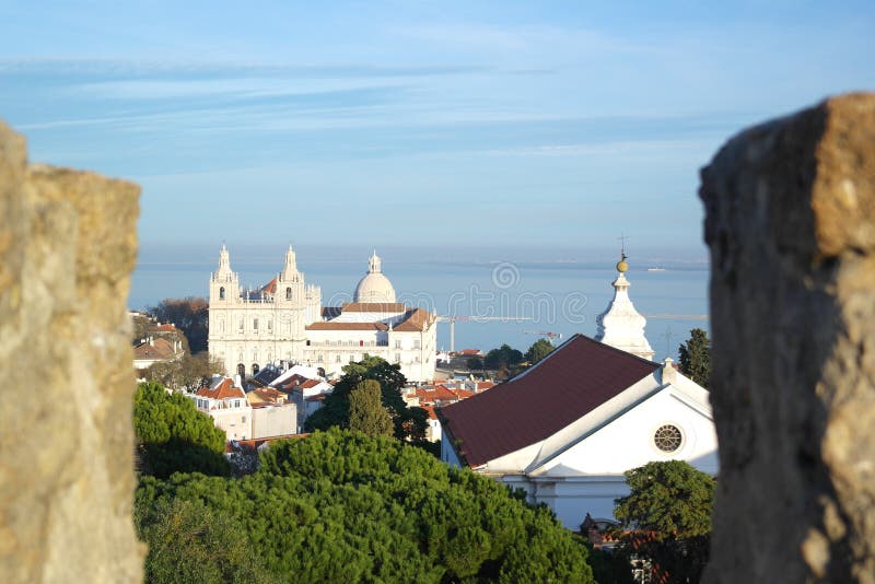 Saint George Castle, Lisbon, Portugal Stock Image - Image of history ...