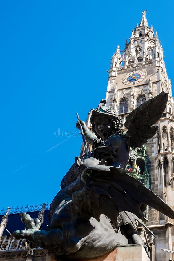 Saint George Munich stock image. Image of tower, soldier - 145957359