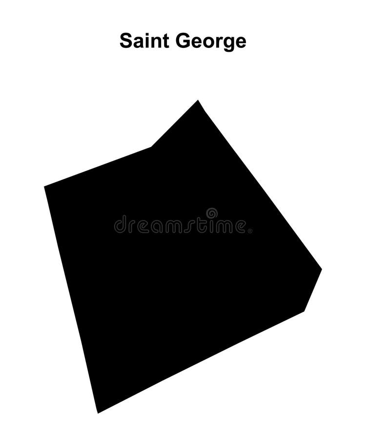 Saint George S Bermuda Silhouette Map with Transparent Background Stock ...