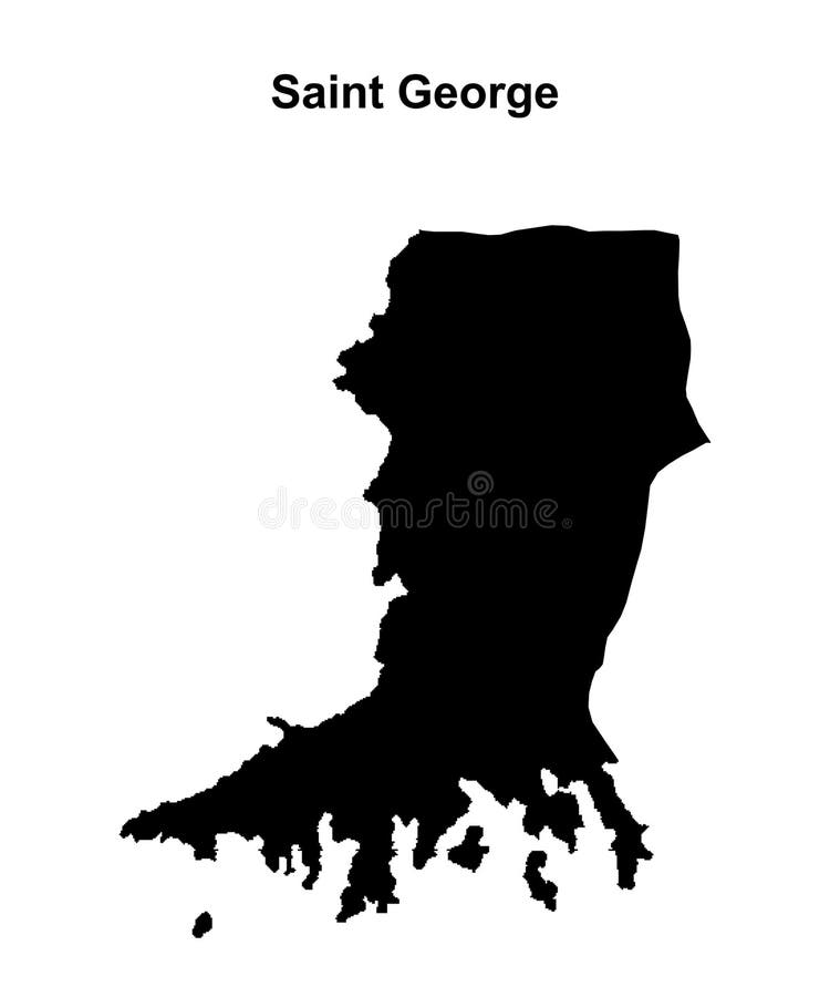Saint George outline map stock vector. Illustration of parish - 360429834