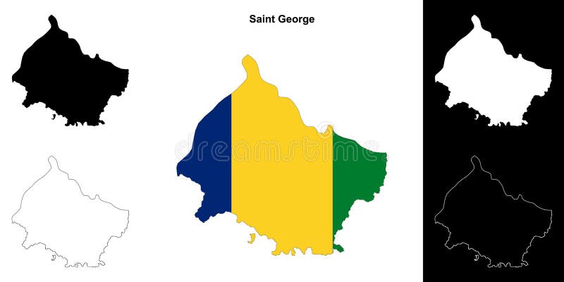 Saint George outline map stock illustration. Illustration of territory ...