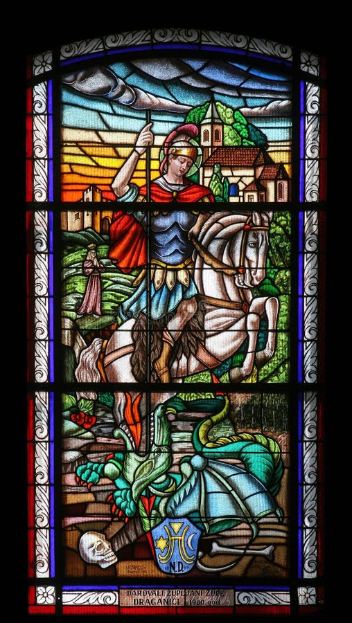 St George stained glass stock image. Image of middle - 50569411