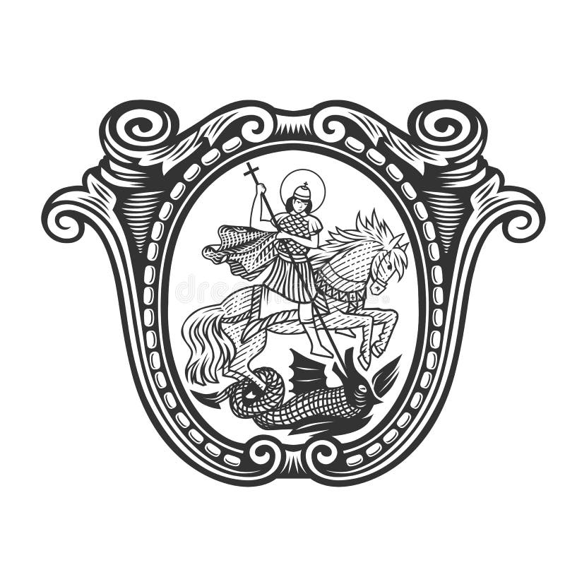 Saint George. Vector Illustration Stock Vector - Illustration of hero ...