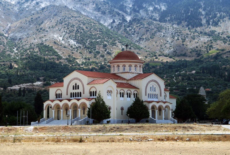 Saint Gerasimos Monastery, Kefalonia Stock Photo - Image of church ...