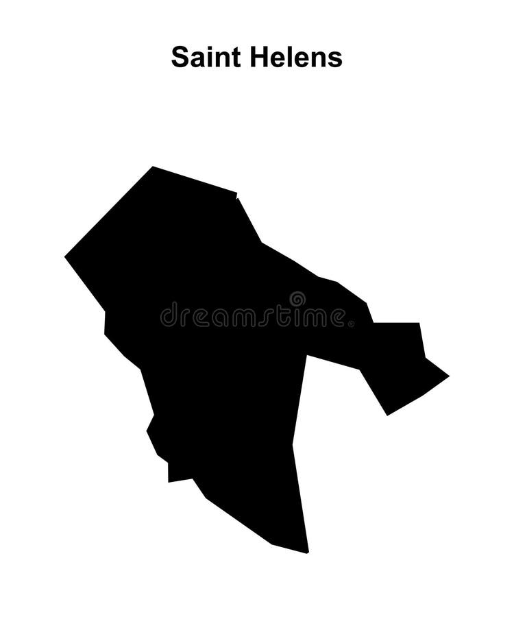 Saint Helens outline map stock vector. Illustration of english - 360363779
