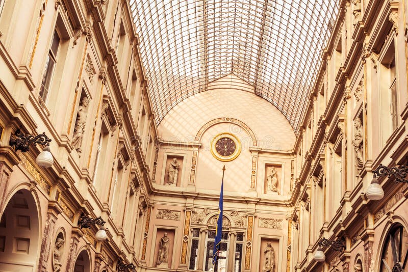 Saint Hubert Gallery stock image. Image of europe, shopping - 40657769