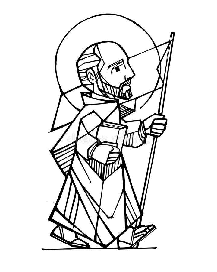 Saint Ignatius of Loyola Illustration Stock Vector - Illustration of ...