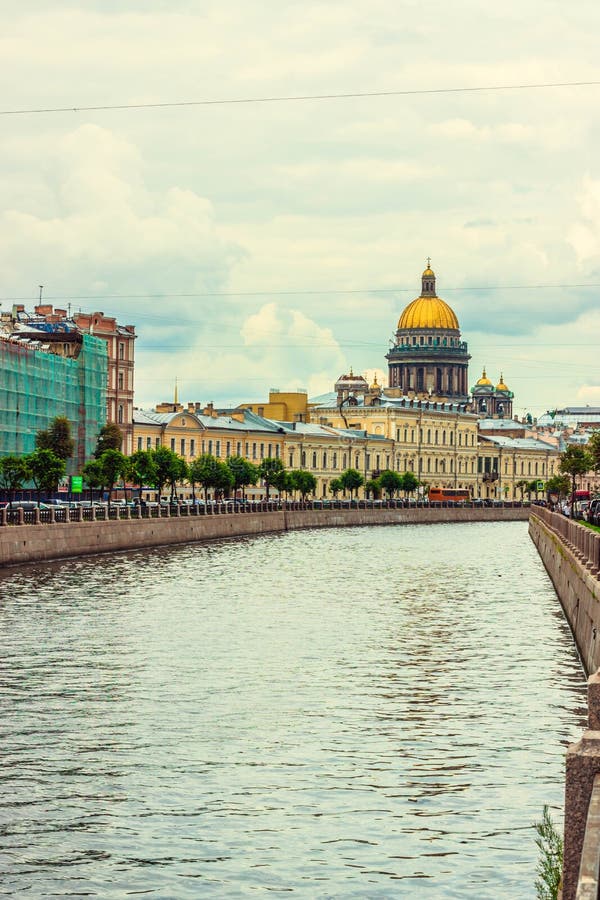 Saint Isaac S Cathedral Griboedov Canal Stock Photo - Image of moyka ...