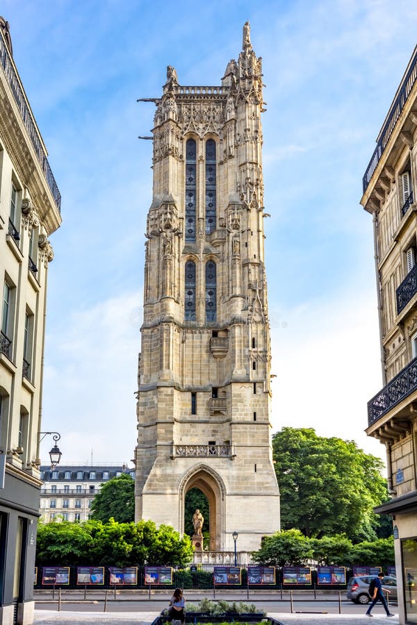 Saint-Jacques Tower, Paris, France Editorial Stock Image - Image of ...