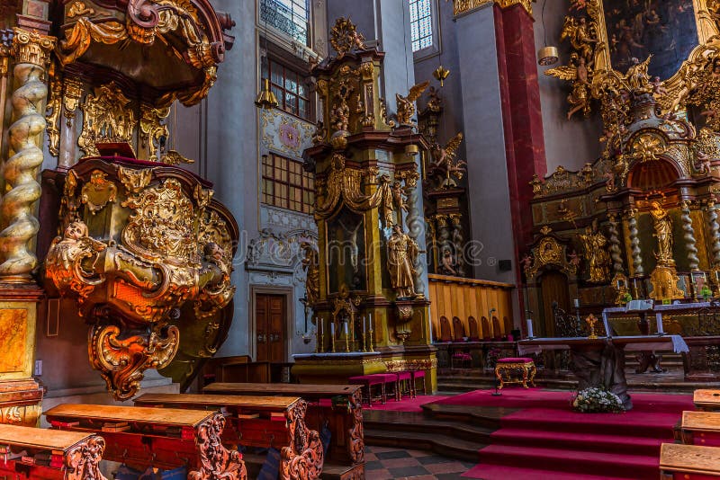 Saint Jilji Church, Prague, Czech Republic Stock Image - Image of ...