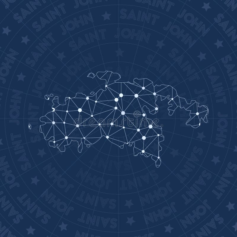Saint John Network, Constellation Style Island. Stock Vector ...