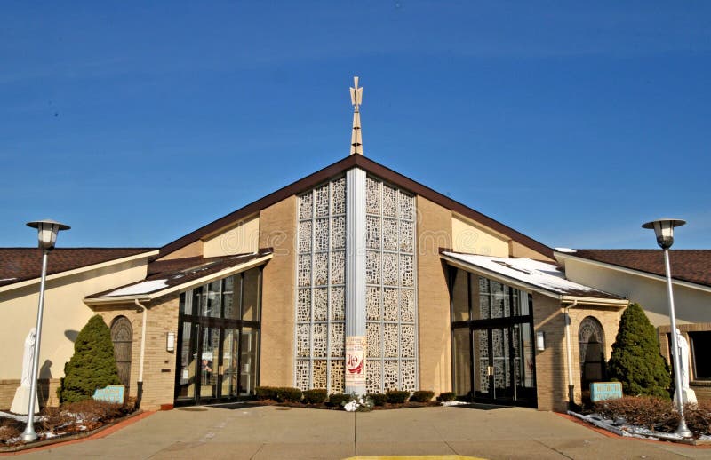 Saint Joseph Catholic Church Stock Image - Image of narthex, glass ...