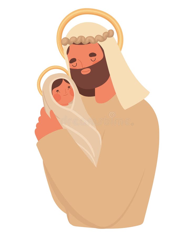 Saint joseph and jesus stock vector. Illustration of marriage - 260614410