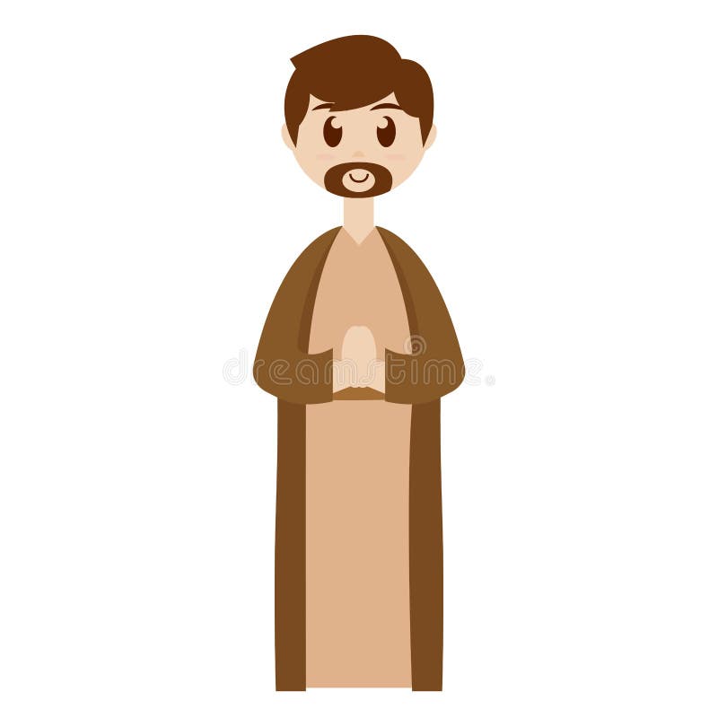 Saint Joseph. Manger Character Stock Vector - Illustration of family ...