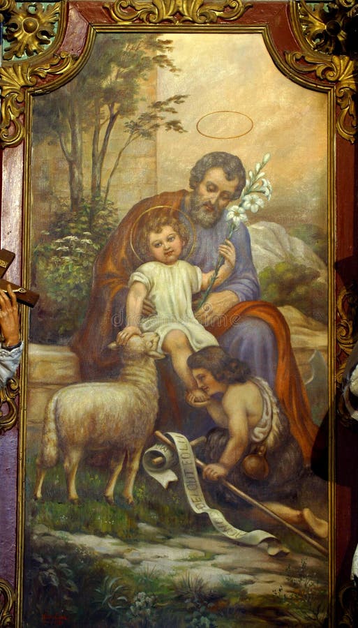 Saint Joseph Med Behandla Som Ett Barn Jesus Redaktionell Bild - Bild ...