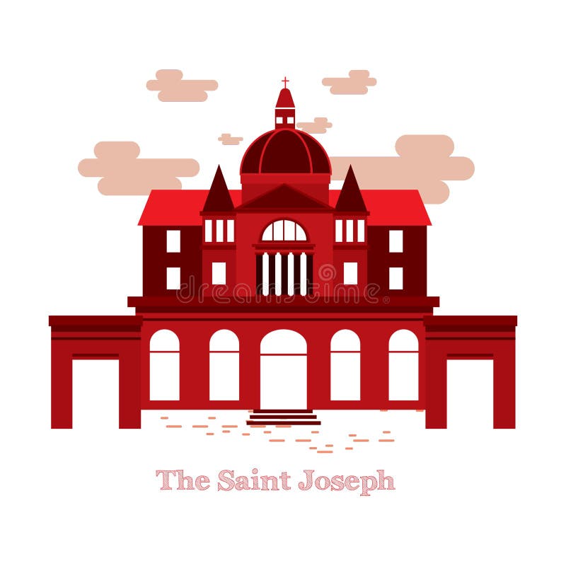 The saint joseph oratory stock vector. Illustration of catholic - 182811913