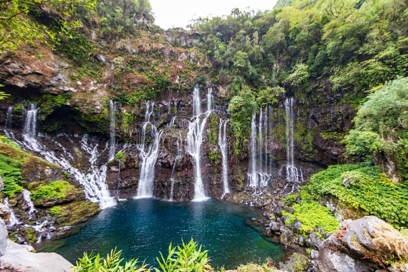 Saint-Joseph, Reunion Island - Langevin Waterfall Stock Photo - Image ...