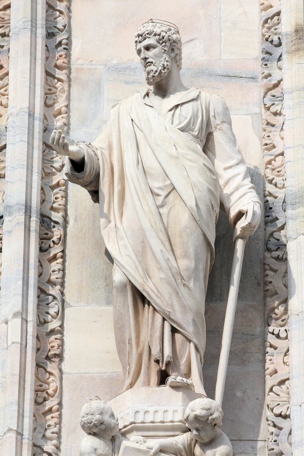 Saint Justin statue stock image. Image of martyr, architecture - 23460231