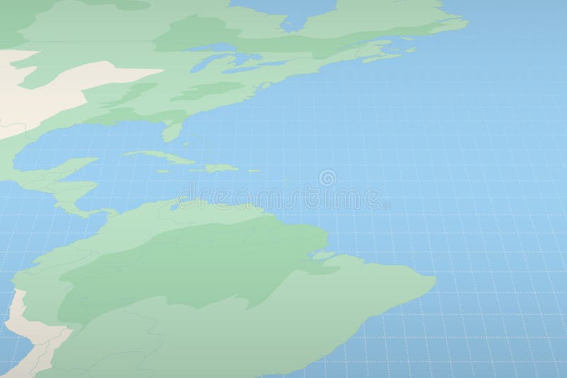 Saint Kitts and Nevis Highlighted on a Detailed Map, Geographic ...