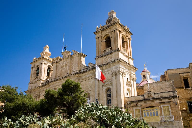 Saint Lawrence Church, Birgu Stock Image - Image of church, city: 25380691