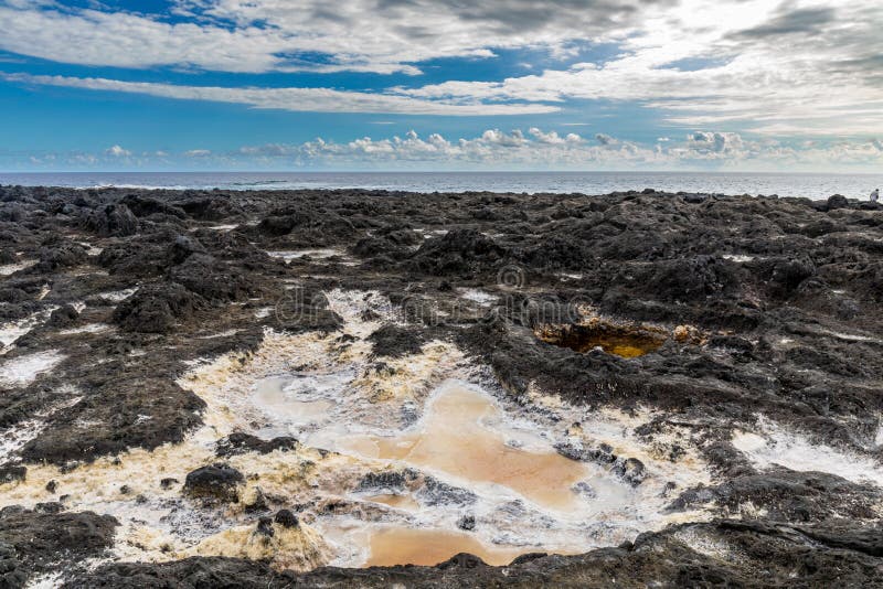 Saint-Leu, Reunion - Salt Cape Stock Image - Image of green, overseas ...