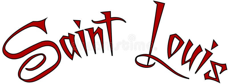 St Louis Text Sign collage stock illustration. Illustration of history ...