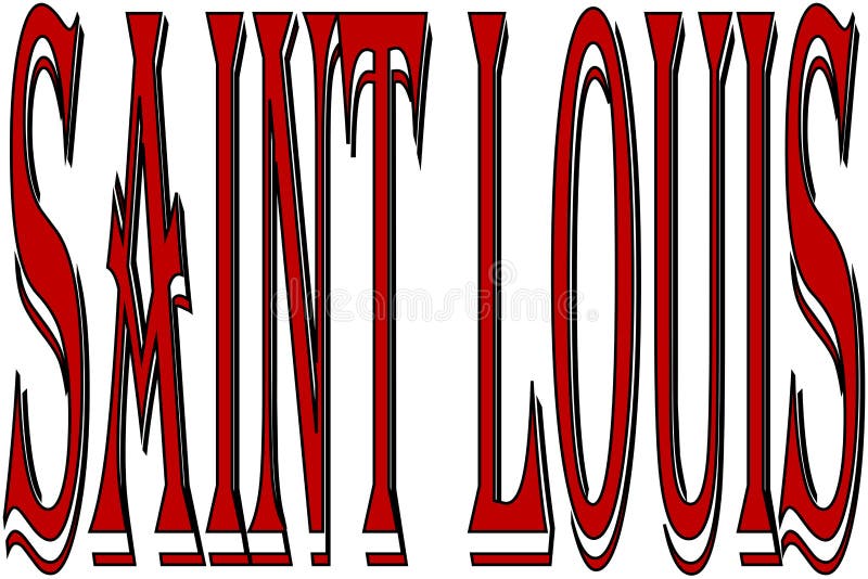 Saint Louis Text Sign Illustration Stock Vector - Illustration of city ...
