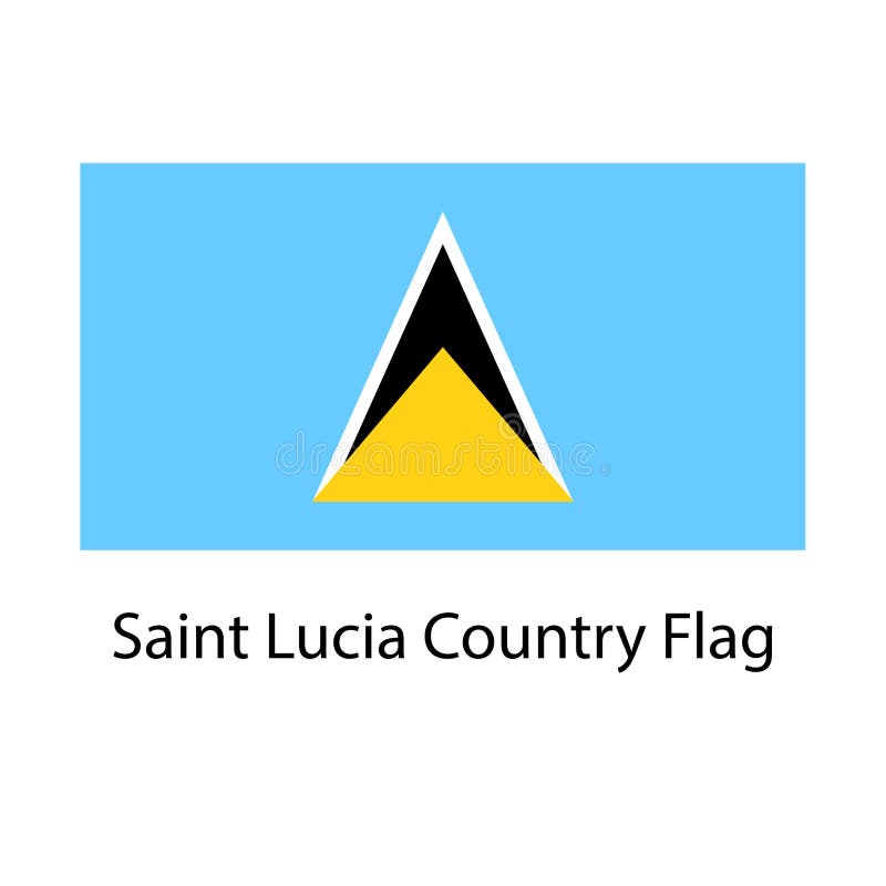 Saint Lucia Country Flag Hand Drawing Illustration Vector Based Drawing ...