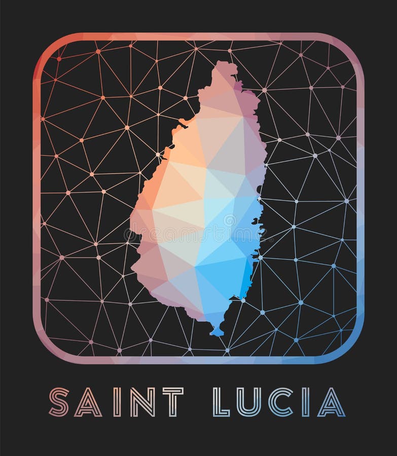 Saint Lucia map design. stock vector. Illustration of banner - 177196472