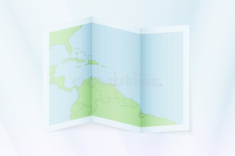Saint Lucia Map, Folded Paper with Saint Lucia Map Stock Vector ... Saint Lucia Map, Folded Paper with Saint Lucia Map Stock Vector ...