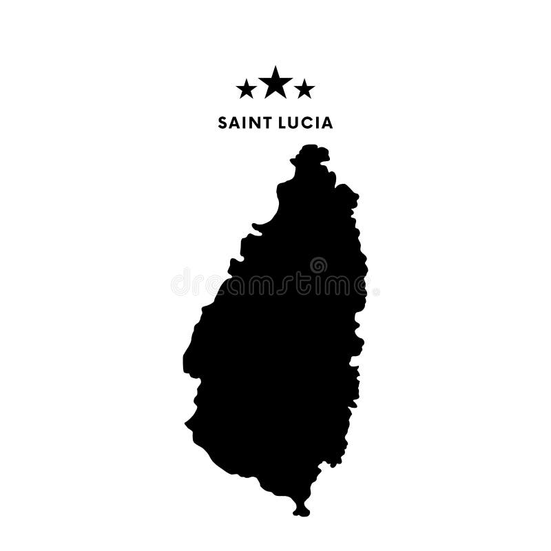 Saint Lucia Map. Vector Illustration. Stock Illustration - Illustration ...