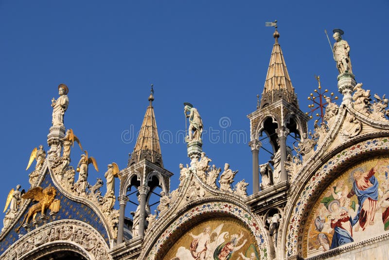 Saint Mark Basilica spires stock photo. Image of marco - 59635124