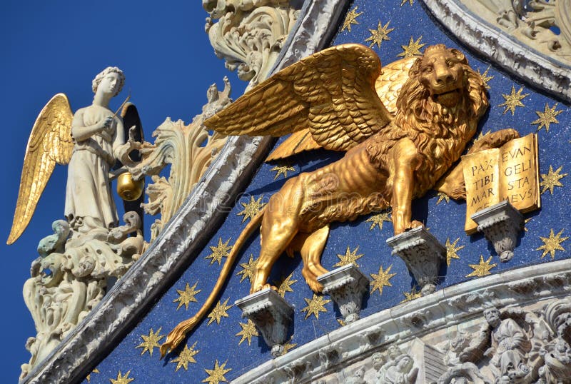 Saint Mark Winged Lion of Venice Stock Photo - Image of beautiful ...